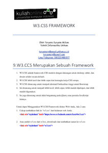 W3 Css Framework - Repository